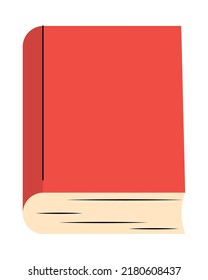 Red Book Icon On White Background Stock Vector (Royalty Free ...
