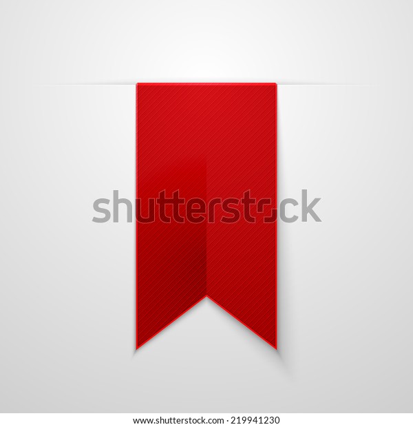 Vektor Stok Red Bookmarks Isolated On White Background (Tanpa Royalti ...