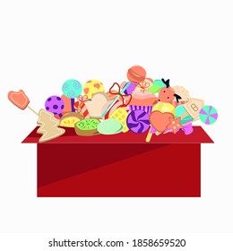 Stock vektor „Kid Children Cartoon Toys Boxes Teddy“ (bez autorských ...