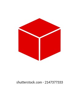 Red Box Icon On White Background Stock Vector (Royalty Free) 2147377333 ...