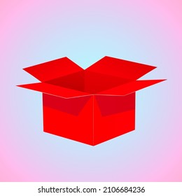 Red Box White Lines On Sides Stock Vector (Royalty Free) 2106684236 ...