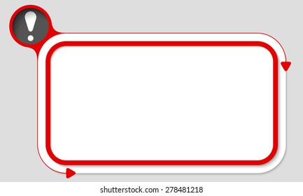 Red Box Your Text Exclamation Mark Stock Vector (Royalty Free ...