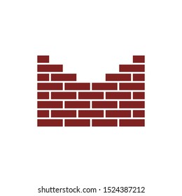 Red Brick Wall Symbol Icon Vector Stock Vector (Royalty Free ...
