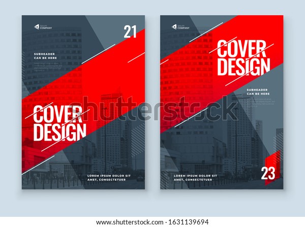 Red Brochure Design A4 Cover Template Stock Vector (Royalty Free ...