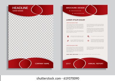 Red Brochure Design Template Stock Vector (Royalty Free) 619370090 ...