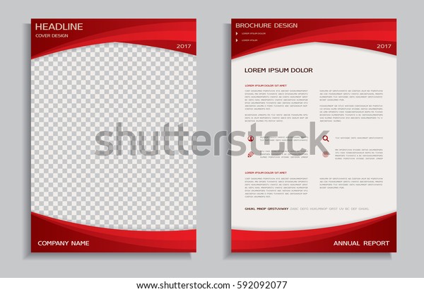 Red Brochure Design Template Flyer Front Stock Vector (Royalty Free ...