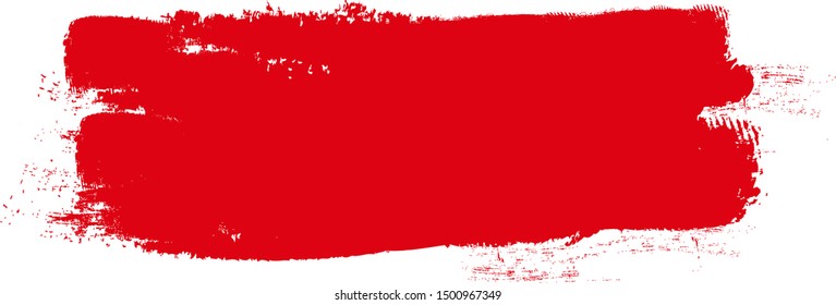 Red Brush Stroke Isolated On White Stock Vector (Royalty Free ...