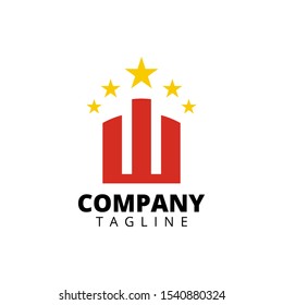 Red Building Elegant Logo Design Stock Vector (Royalty Free) 1540880324 ...