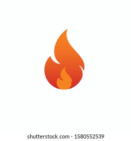 Red Burning Fire Flame Logo Design Stock Vector (Royalty Free ...