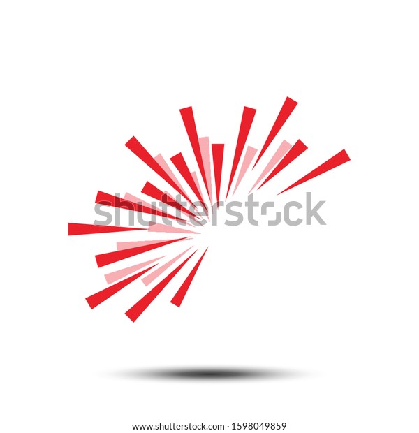 Red Burst Icon Vector Logo Template Stock Vector (Royalty Free ...