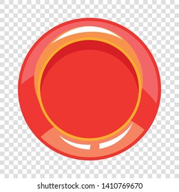 Red Button Icon Cartoon Illustration Red Stock Vector (Royalty Free ...