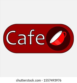 Red Cafe Logo Coffee Cup Stock Vector (Royalty Free) 1557493976 ...