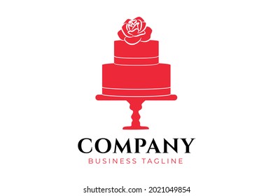 Red Cake Logo Design Bakery Stock Vector (Royalty Free) 2021049854 ...