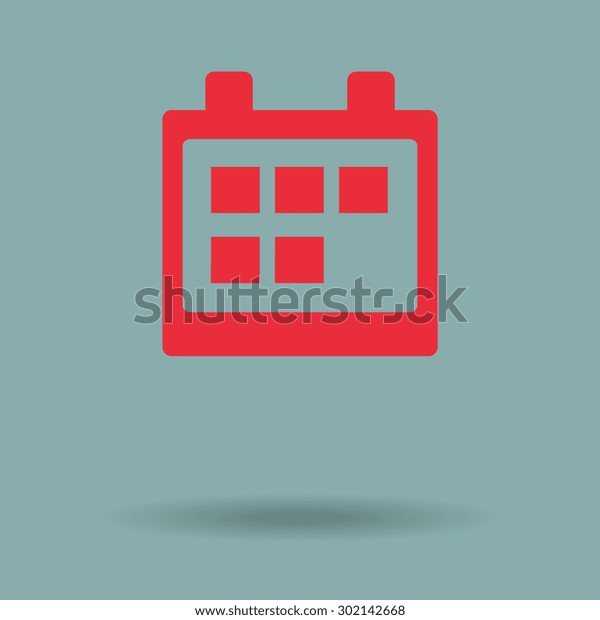 Red Calendar Icon Stock Vector (Royalty Free) 302142668 | Shutterstock