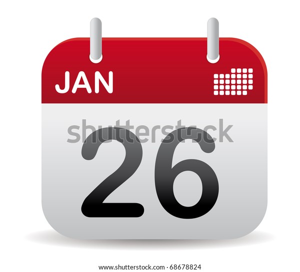 Red Calendar January Stock Vector (Royalty Free) 68678824