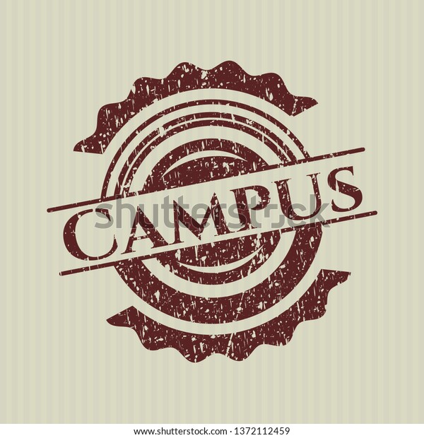 Red Campus Grunge Style Stamp Stock Vector (Royalty Free) 1372112459 ...