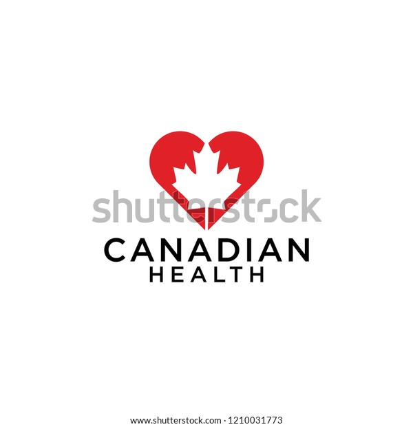 Red Canadian Heath Logo Vector Stock Vector (Royalty Free) 1210031773 ...