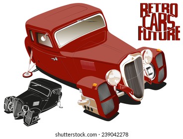 Red Car Future Roadster Stock Vector (Royalty Free) 239042278 ...