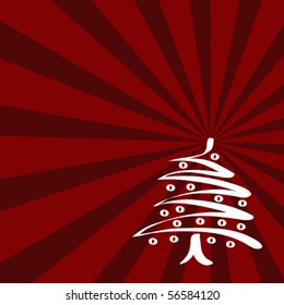 Red Card Christmas Tree Stock Vector (Royalty Free) 56584120 | Shutterstock