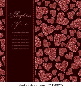 Red Card Hearts Stock Vector (Royalty Free) 96198896