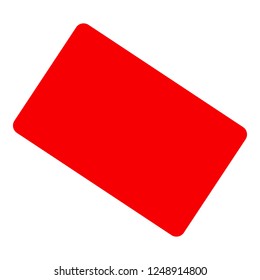 Red Card Icon Flat Illustration Red Stock Vector (Royalty Free ...