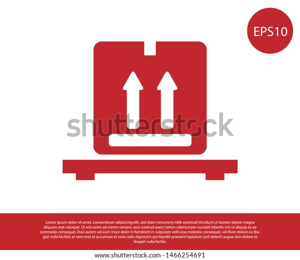 Red Cardboard Boxes On Pallet Icon Stock Vector (Royalty Free ...