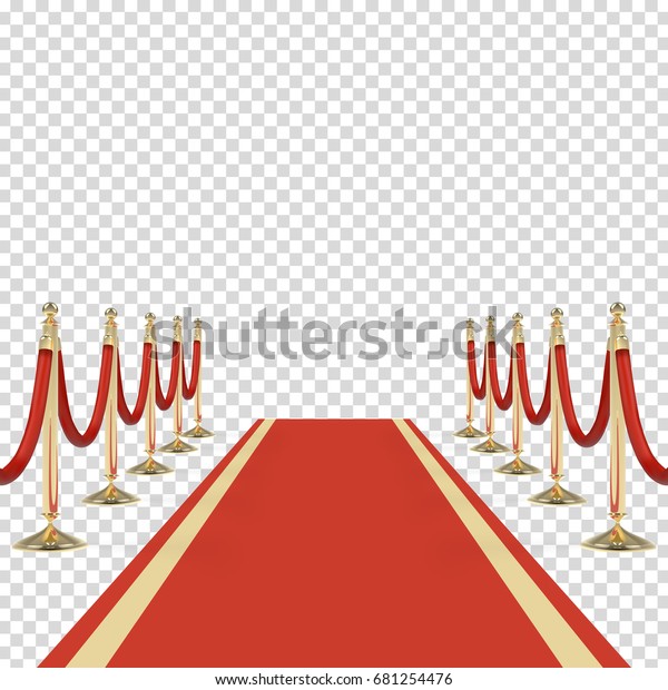 Red Carpet Red Ropes On Golden Stock Vector (Royalty Free) 681254476 ...