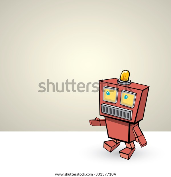 Red Cartoon 3d Robot Stock Vector (Royalty Free) 301377104 | Shutterstock