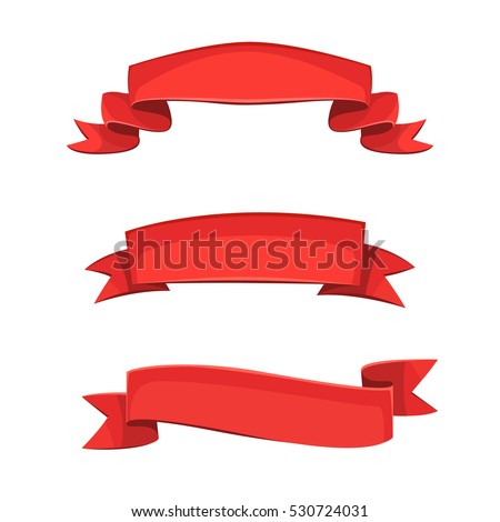 Red Cartoon Banners Stock Vector (Royalty Free) 530724031 - Shutterstock