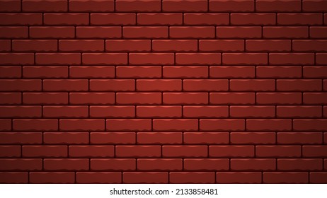 Red Cartoon Brick Wall Realistic Design Stock Vector (Royalty Free ...