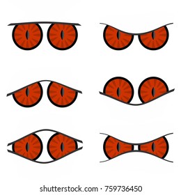 Red Cartoon Eyes Devil Like Stock Vector (Royalty Free) 759736450 ...