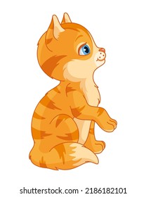 Red Cat Cartoon Vector Illustration Stock Vector (Royalty Free ...