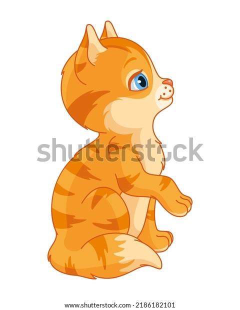 Red Cat Cartoon Vector Illustration Stock Vector (Royalty Free ...