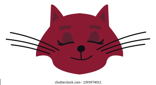 Red Cat Illustration Vector On White Stock Vector (Royalty Free) 1393974011