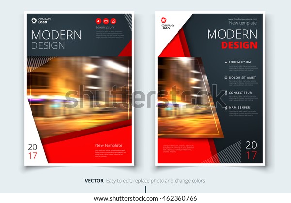 Red Catalog Cover Design Corporate Business Stock Vector (Royalty Free ...