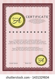 Red Certificate Complex Linear Background Perfect Stock Vector (Royalty ...