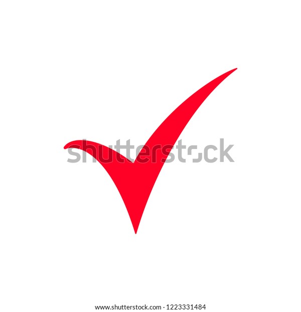 Red Check Mark Icon Tick Symbol Stock Vector (Royalty Free) 1223331484 ...
