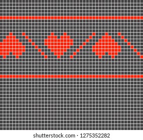 Red Checkered Heart Love Pattern Vector Stock Vector (Royalty Free ...