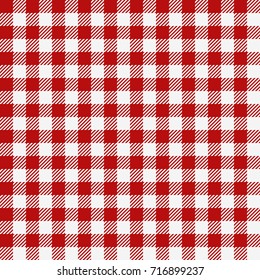 Red Checkered Texture Restaurant Seamless Pattern Stock Vector (Royalty ...
