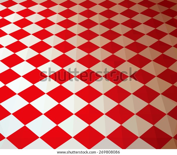Red Checkers Background Low Poly Vector Stock Vector (Royalty Free ...