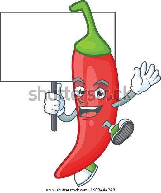 Red Chili Cute Cartoon Character Style Stock Vector (Royalty Free ...