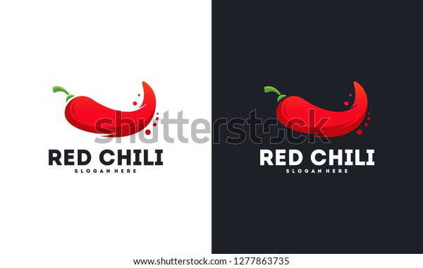 Red Chili Logo Designs Vector Spicy Stock Vector (Royalty Free ...
