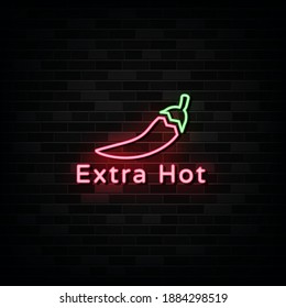 Red Chili Pepper Sign Extra Hot Stock Vector (Royalty Free) 1884298519 ...