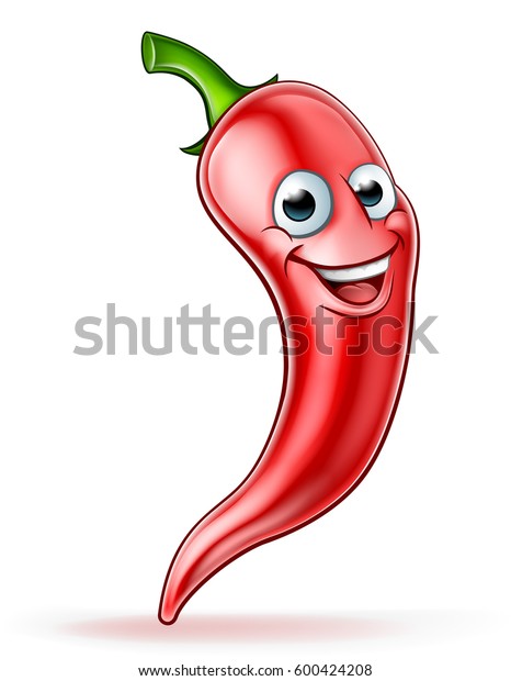 Red Chilli Pepper Cartoon Character Mascot Stock Vector (Royalty Free ...