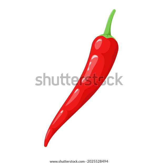 Red Chilli Pepper Cartoon Design On Stock Vector (Royalty Free ...