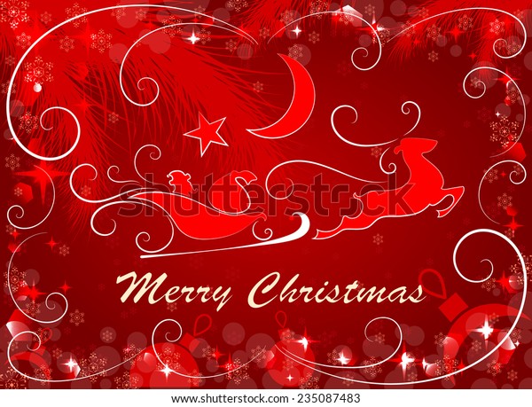 Red Christmas Background Vector Illustration Stock Vector (Royalty Free ...