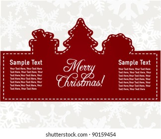 Red Christmas Card Template Stock Vector (Royalty Free) 90159454 ...