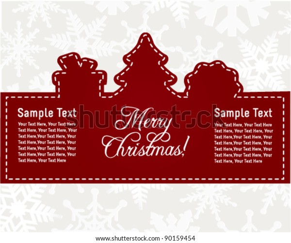 Red Christmas Card Template Stock Vector (Royalty Free) 90159454 ...