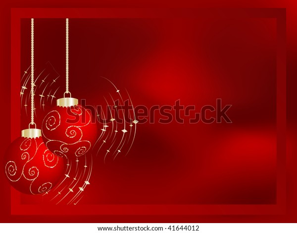 Red Christmas Frame Vector Illustration Stock Vector (Royalty Free ...