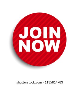 Red Vector Banner Join Now Stock Vector (Royalty Free) 1338875471 ...